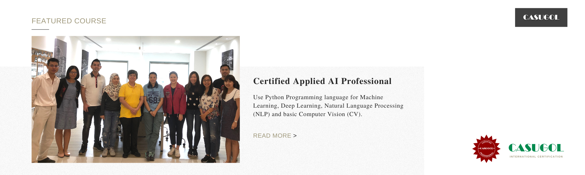 Certified Applied AI Professional (CAAI) - CASUGOL