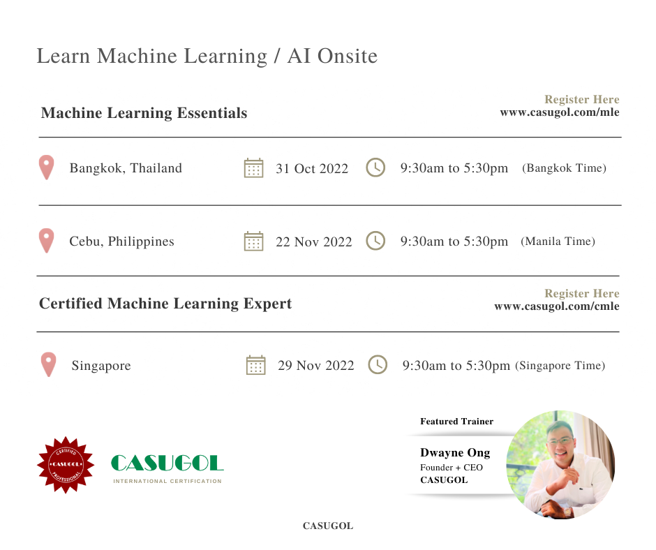 Learn Machine Learning / AI Onsite - CASUGOL