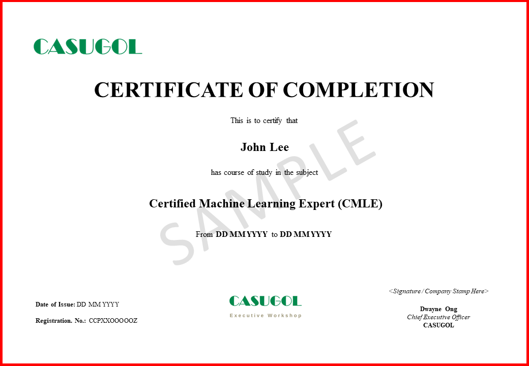 Certified Machine Learning Expert (CMLE) using Python x Gen AI - CASUGOL