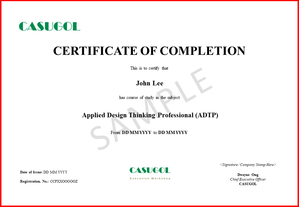 Applied Design Thinking Professional (ADTP) - CASUGOL